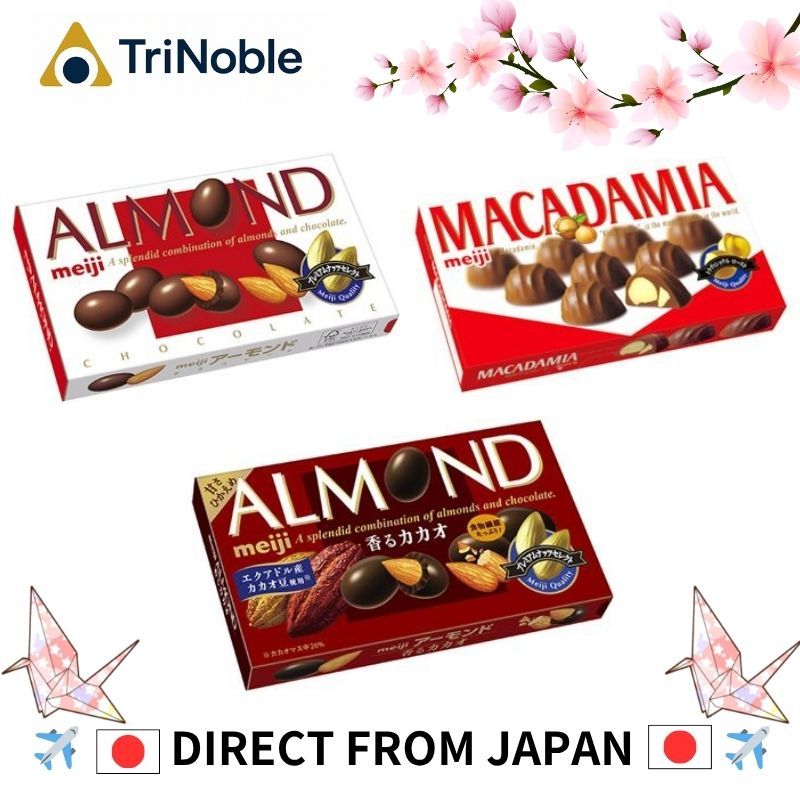 Direct From Japan MEIJI JAPAN Premium Nut Chocolate Series (7 Flavors ...
