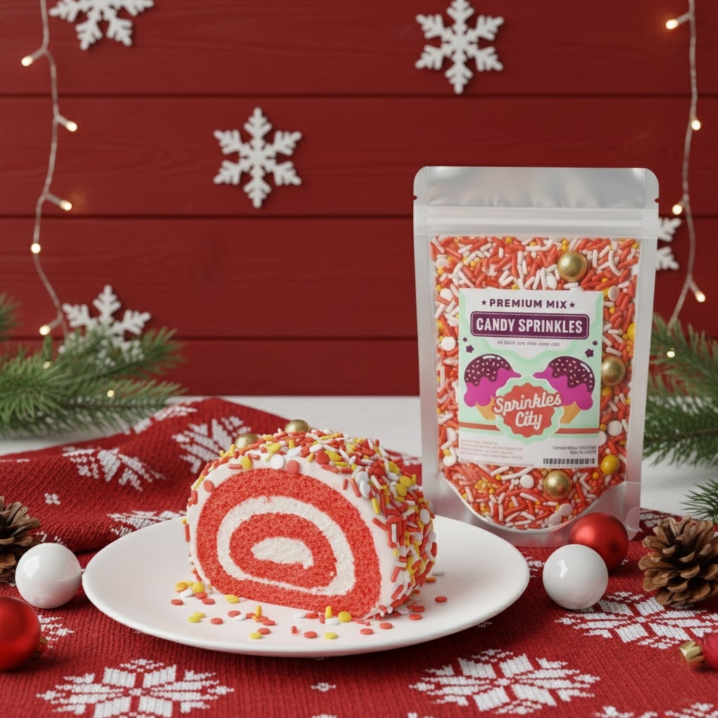 Winter Peppermint Christmas Candy Sprinkles Mix - Edible Decor Candy ...