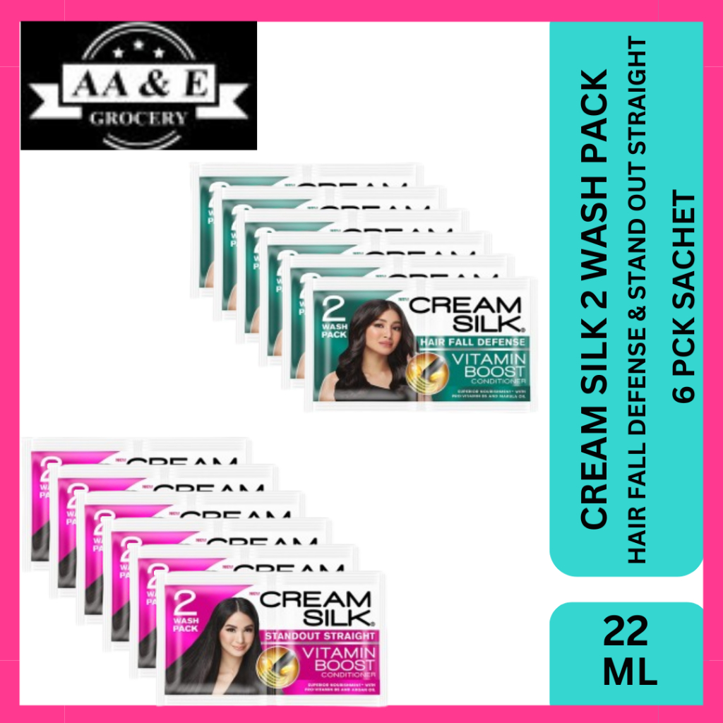 CREAM SILK HAIR FALL DEFENSE & STAND OUT STRAIGHT 2 WASH PACK ...