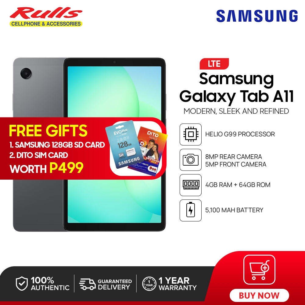 Samsung Galaxy Tab A11 LTE (4+64GB) Tablet | Helio G99 Processor | 8.7 ...
