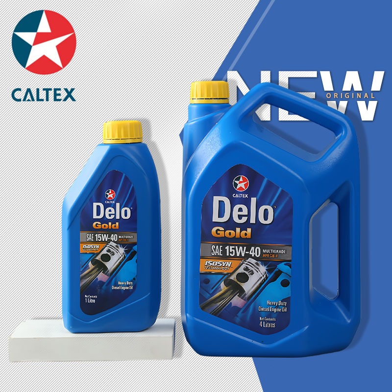 Caltex Delo Gold SAE 15W-40 1-4Liter Fully synthetic APICH-4 heavy duty ...