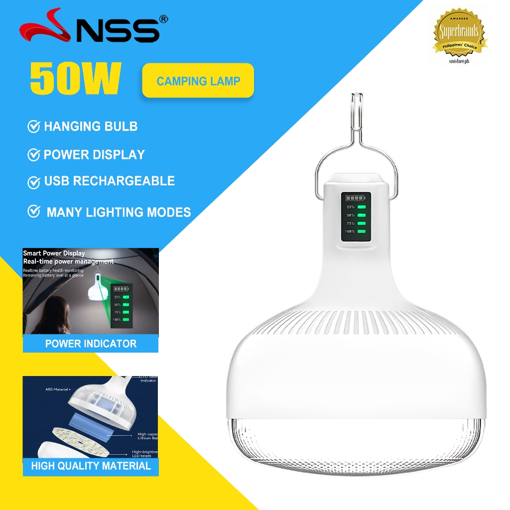NSS Emergency Lamp Outdoor USB Charging LED Light With Power Display ...