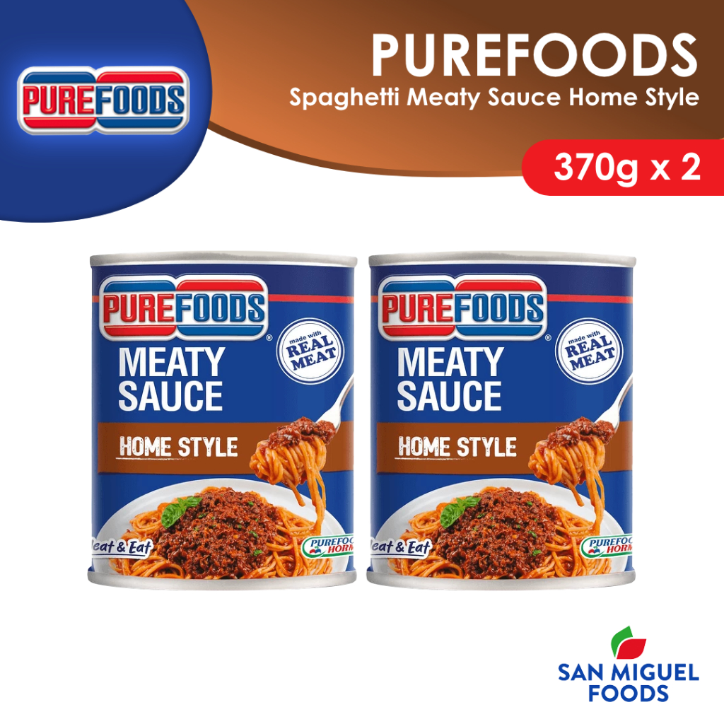 Purefoods Spaghetti Meaty Sauce Home Style (370g) Set of 2 | Shopee ...