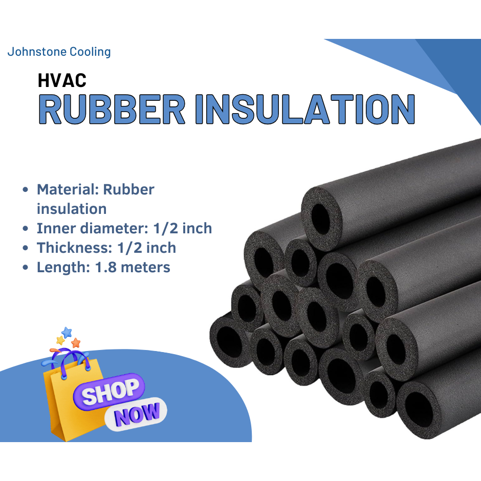 Rubber Pipe Insulation 1/2” Thickness | Aircon Ducting Foam | 1.8m ...