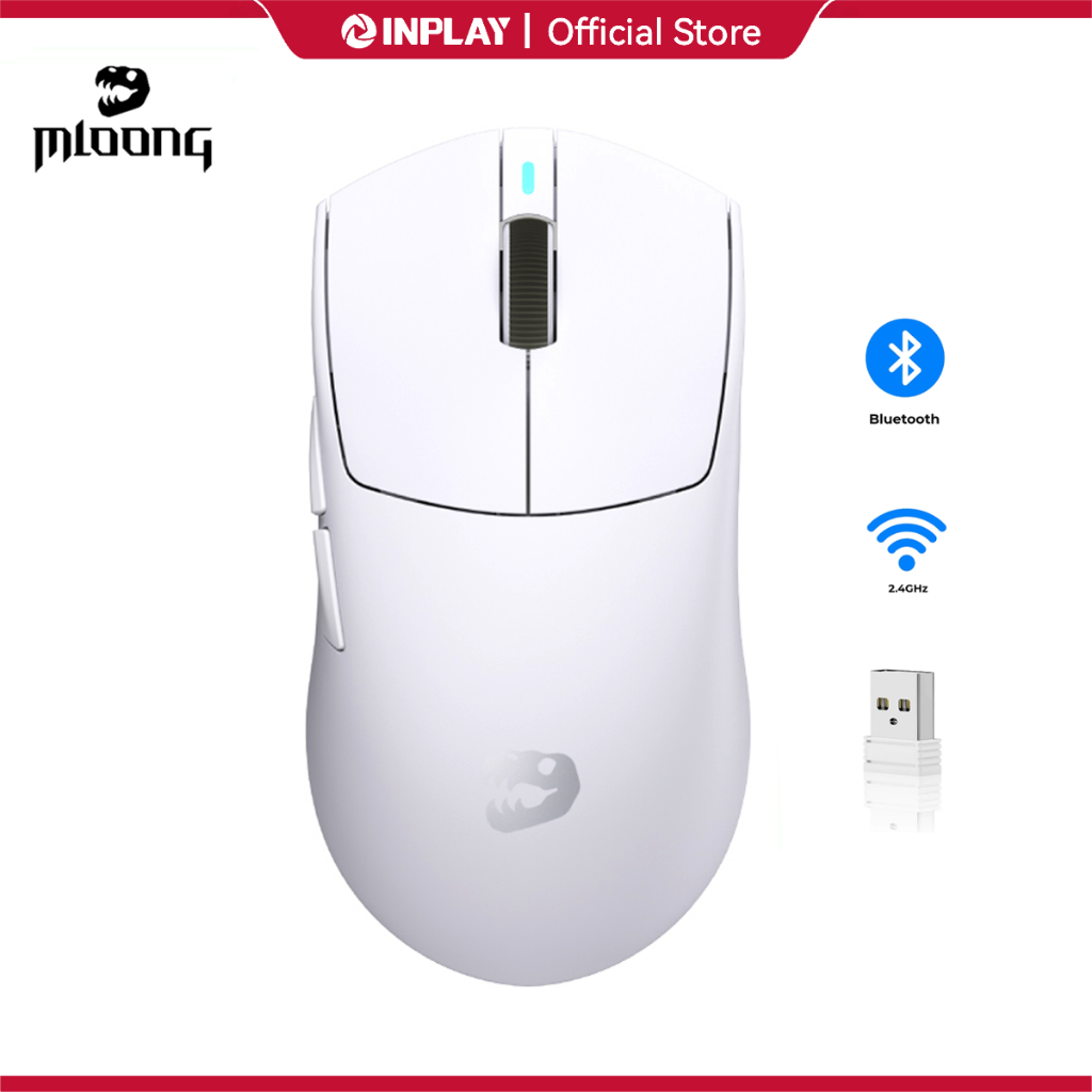 Mloong MX301 Wireless Gaming Mouse Tri-Mode Mice Lightweight Ergonomic Shape Mouse For PC Laptop ...