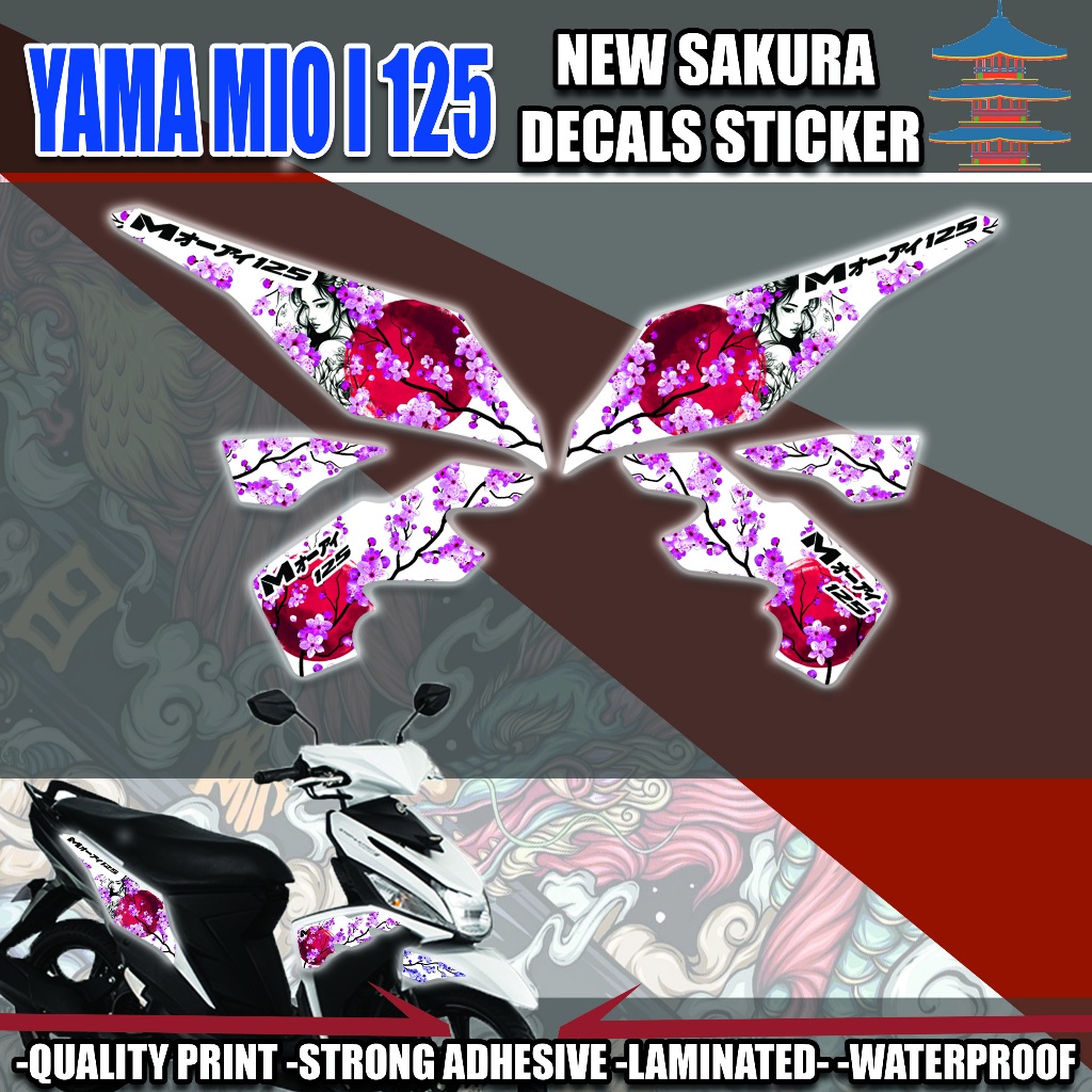Newest Decals For Yamaha Mio i 125 Motorcycle/ Sakura Decals design ...