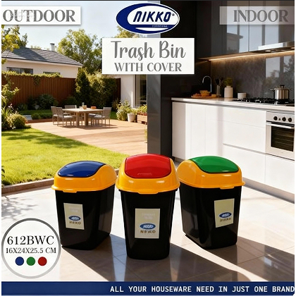 NIKKO PLASTIC MINI TRASHCAN / SMALL and MEDIUM TRASH BIN / BASURAHAN ...