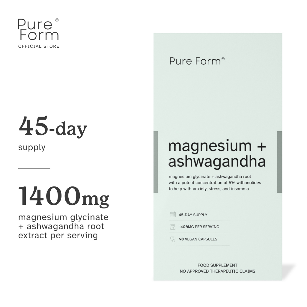 [PROMO SALE] Pure Form Magnesium + Ashwagandha | 1,400mg of Magnesium ...