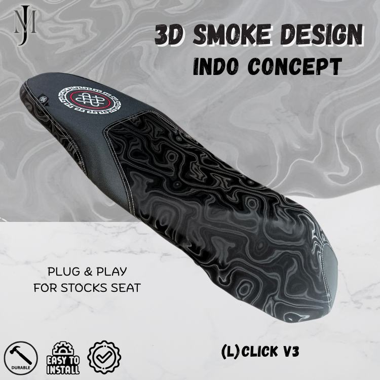 CLICK V3 3D SMOKE STYLE INDO CONCEPT WITH INFINITY LOGO SEAT COVER FOR ...