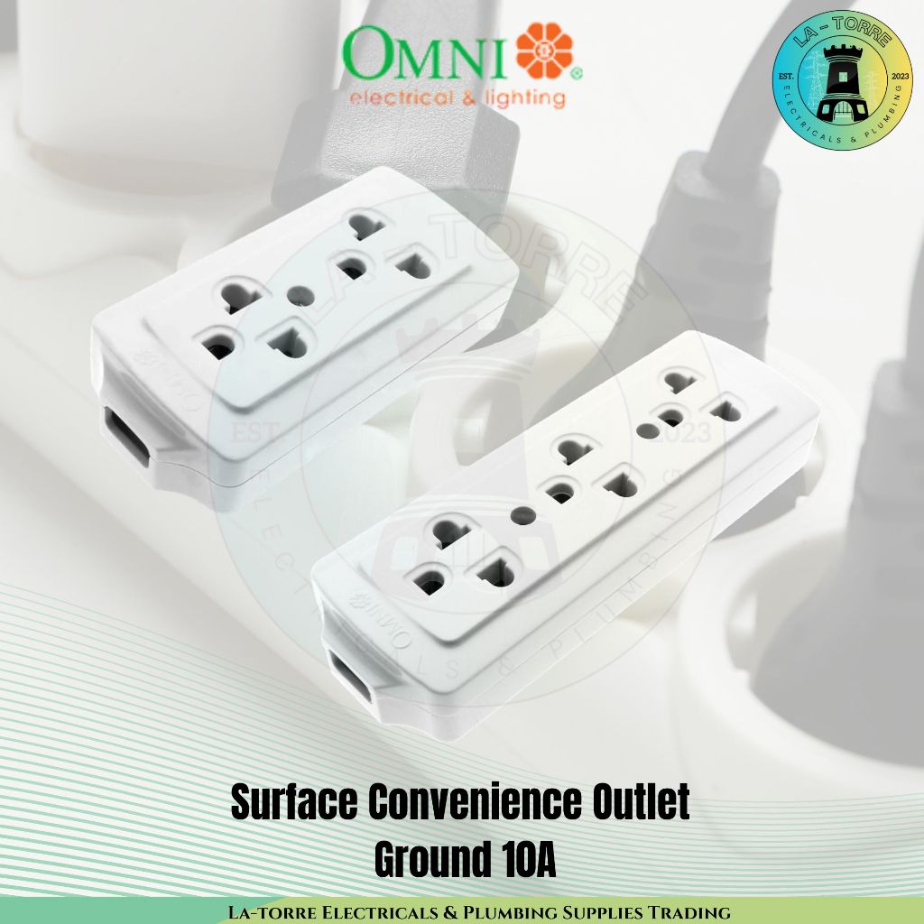 OMNI Surface Convenience Outlet with Ground 10A 250V | Shopee Philippines