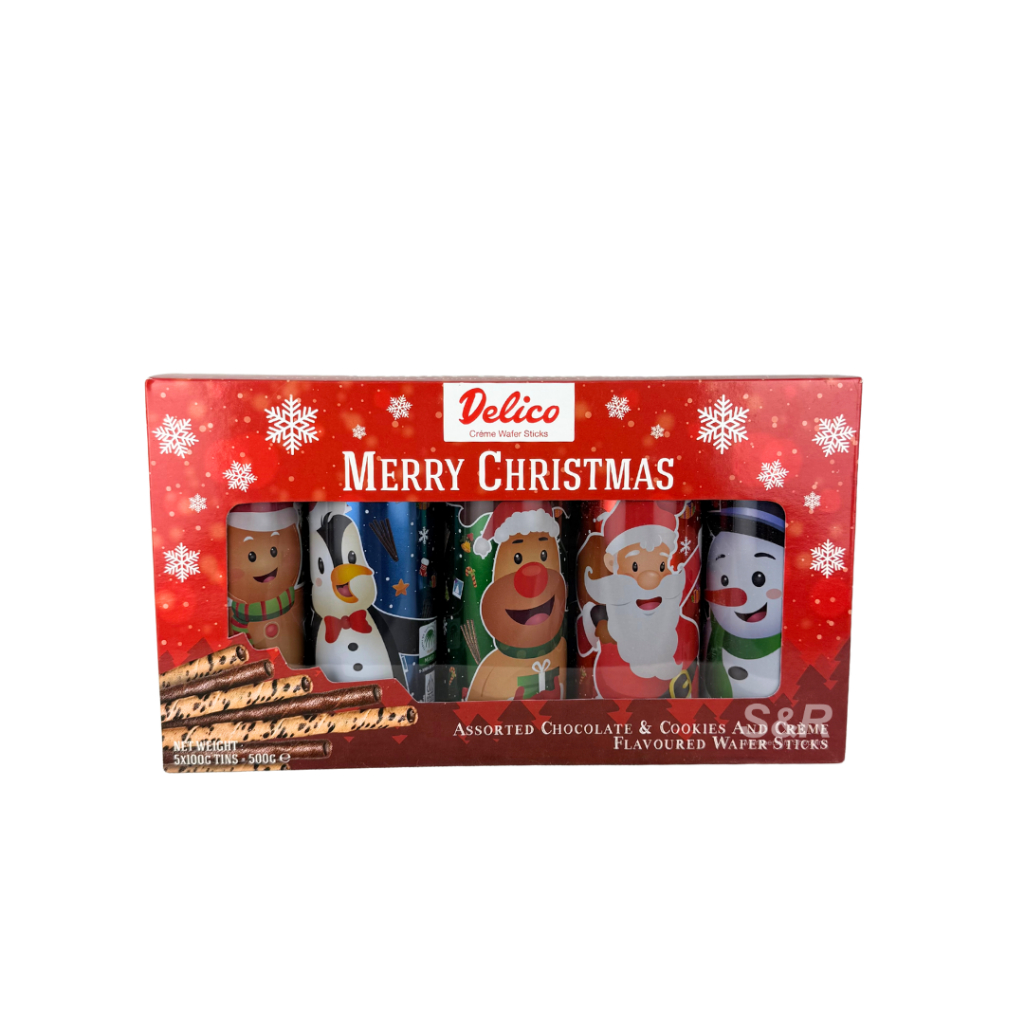 Delico Christmas Assorted Chocolate and Cookies & Creme Wafer Sticks ...