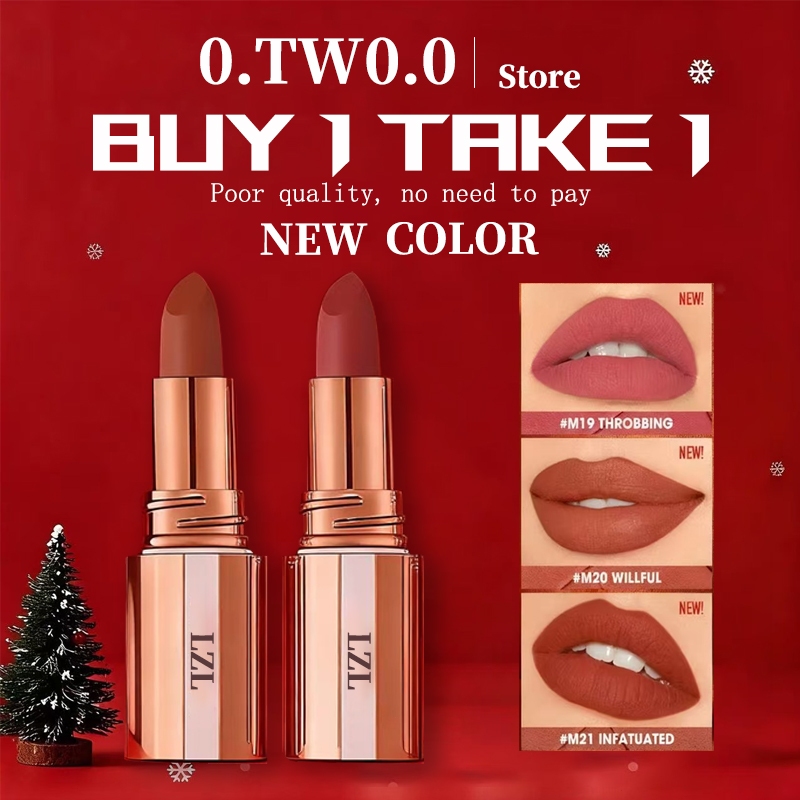 【NEW COLOR】Buy 1 Take 1 O TWO O Lipstick Waterproof long lasting Matte ...