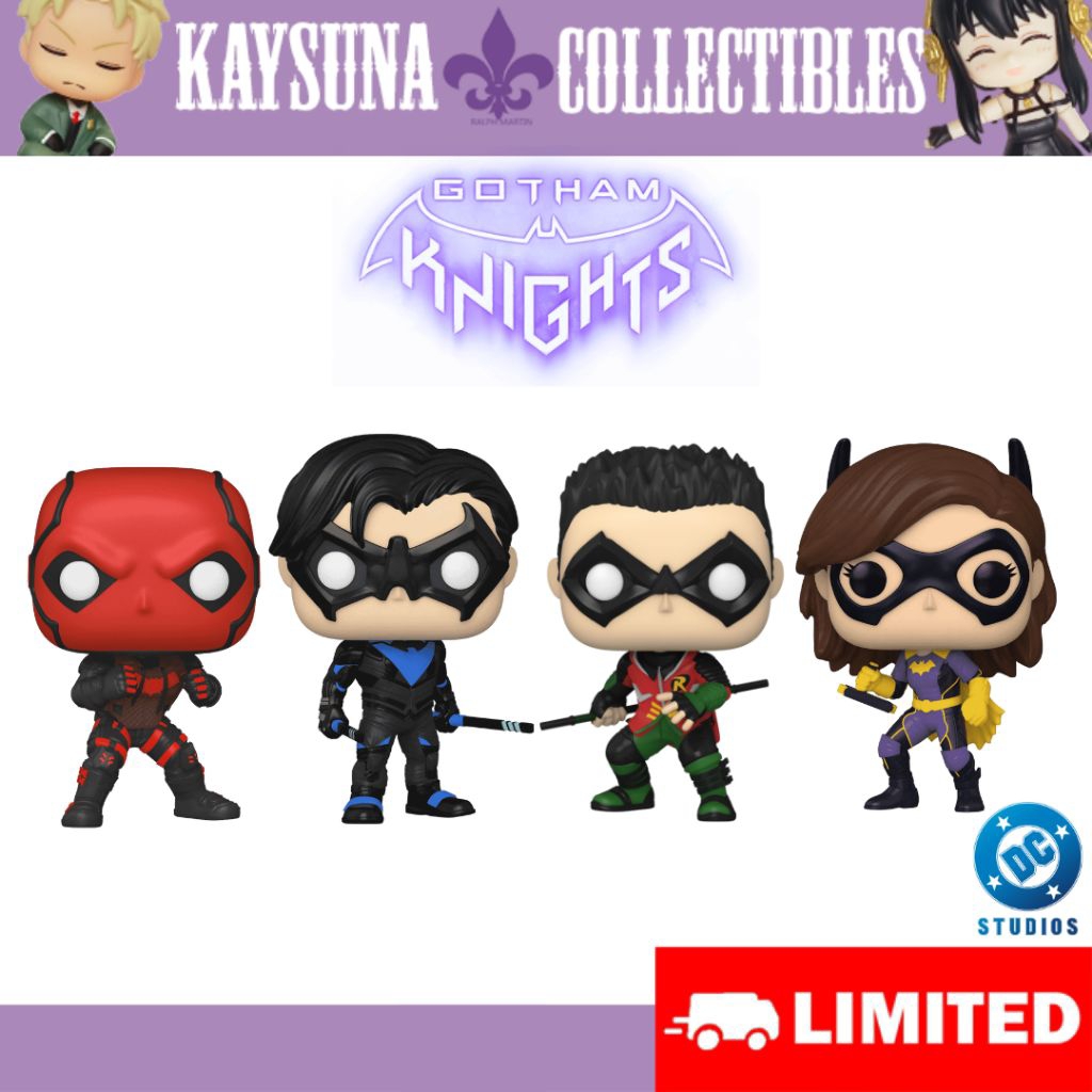 GOTHAM KNIGHTS RED HOOD, BAT GIRL, ROBIN, NIGHTWING AUTHENTIC FUNKO POP ...