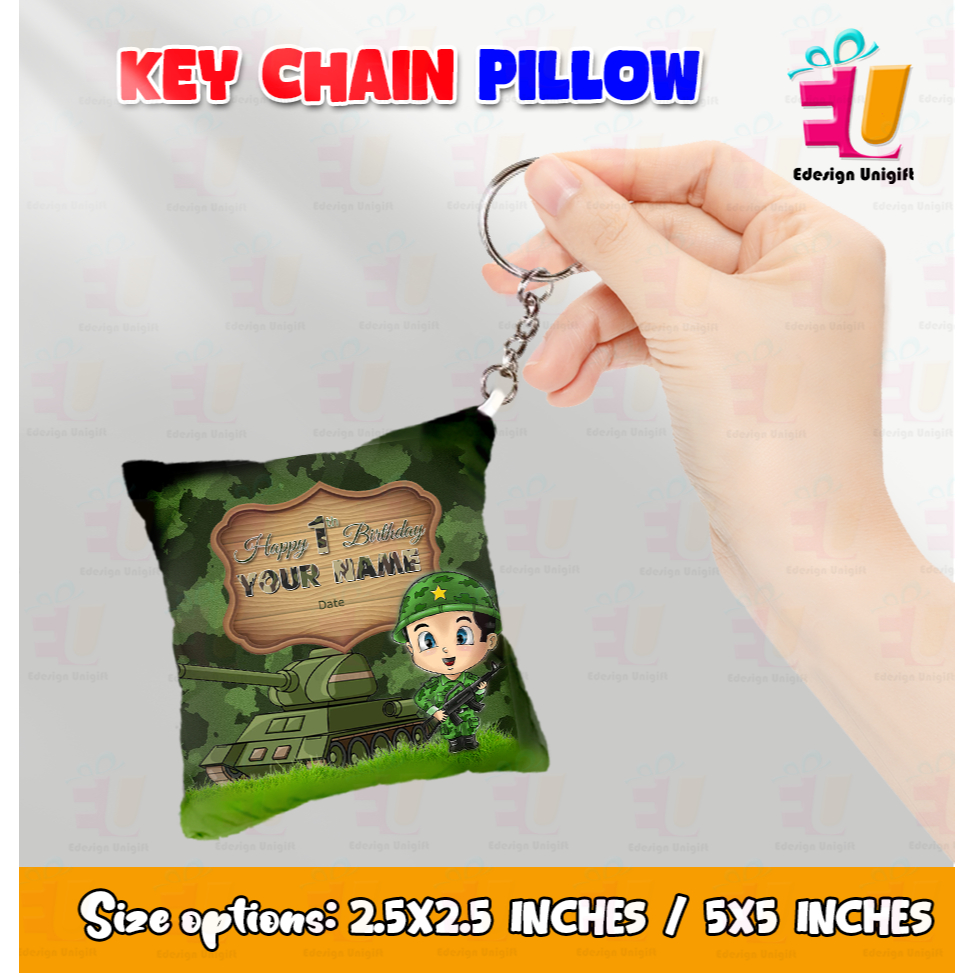Army theme - Army design - Birthday souvenir - Pillow Keychain ...