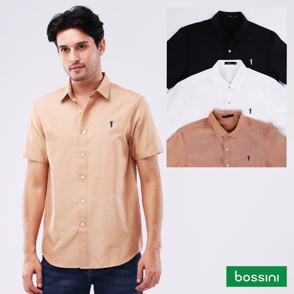 Bossini Woven Polo Short Sleeve BMT06-0366 [Polo for man] | Shopee Philippines