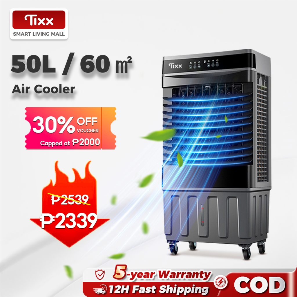 Tixx Air Cooler Inverter Aircon 50L Button/Remote Control Mobile ...