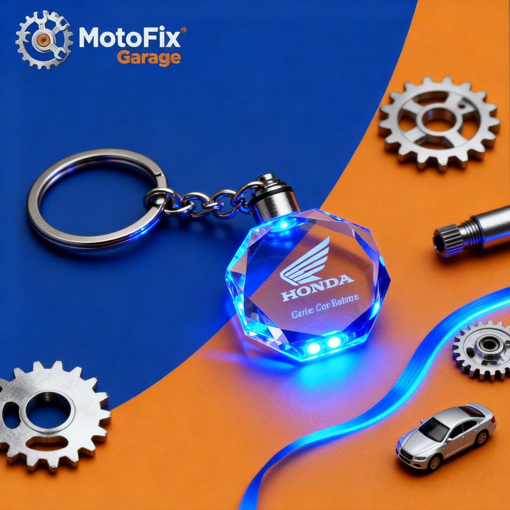 Honda click led keychain K9 Crystal Car Keychain with Car Emblem ...