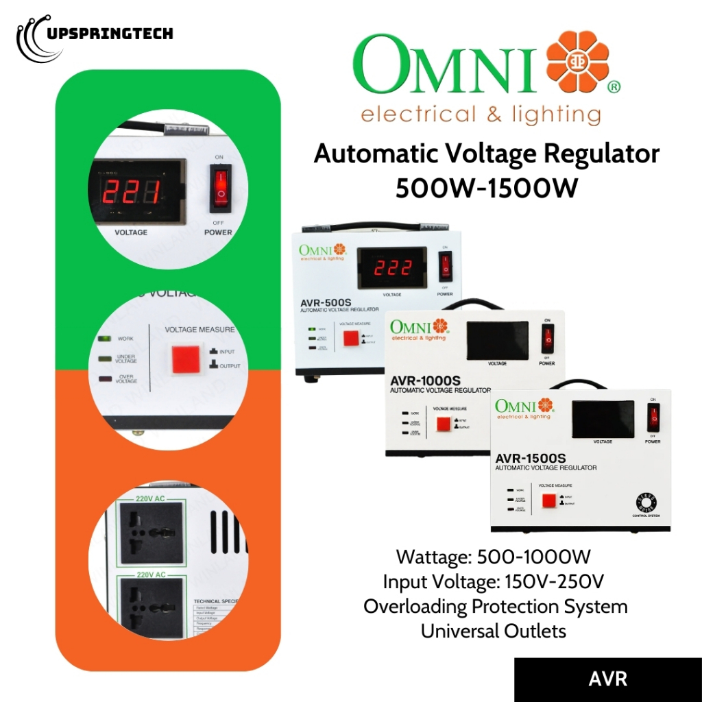 Omni AVR 500W1500W Servo Motor Voltage Regulator – Fast Stabilization ...