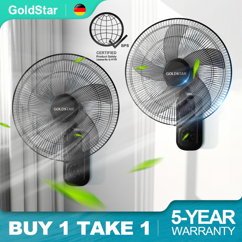 GoldStar Powerful Wall Fan Electric Fan 2026UpgradeVersion 5 Blades ...