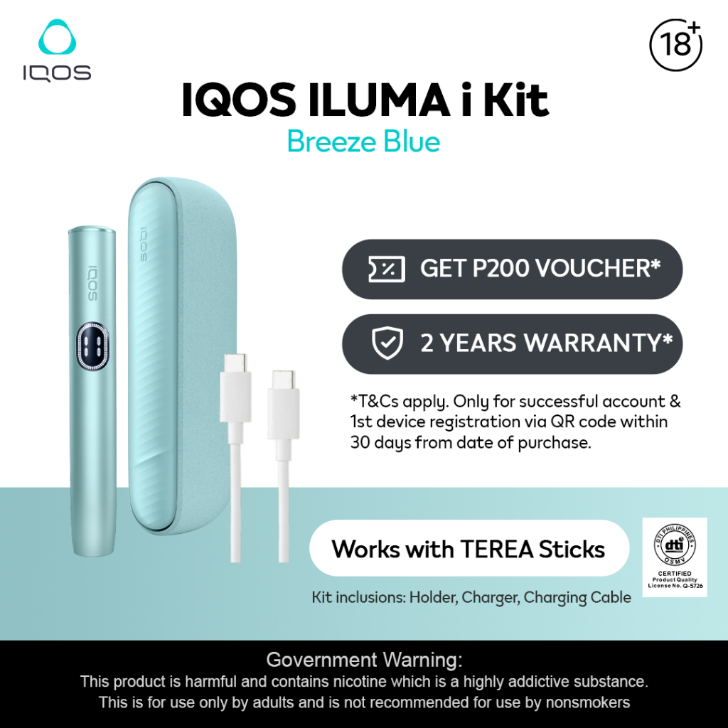 IQOS ILUMA i | Heat-not-Burn Device Set with Charging Cable (100% ...