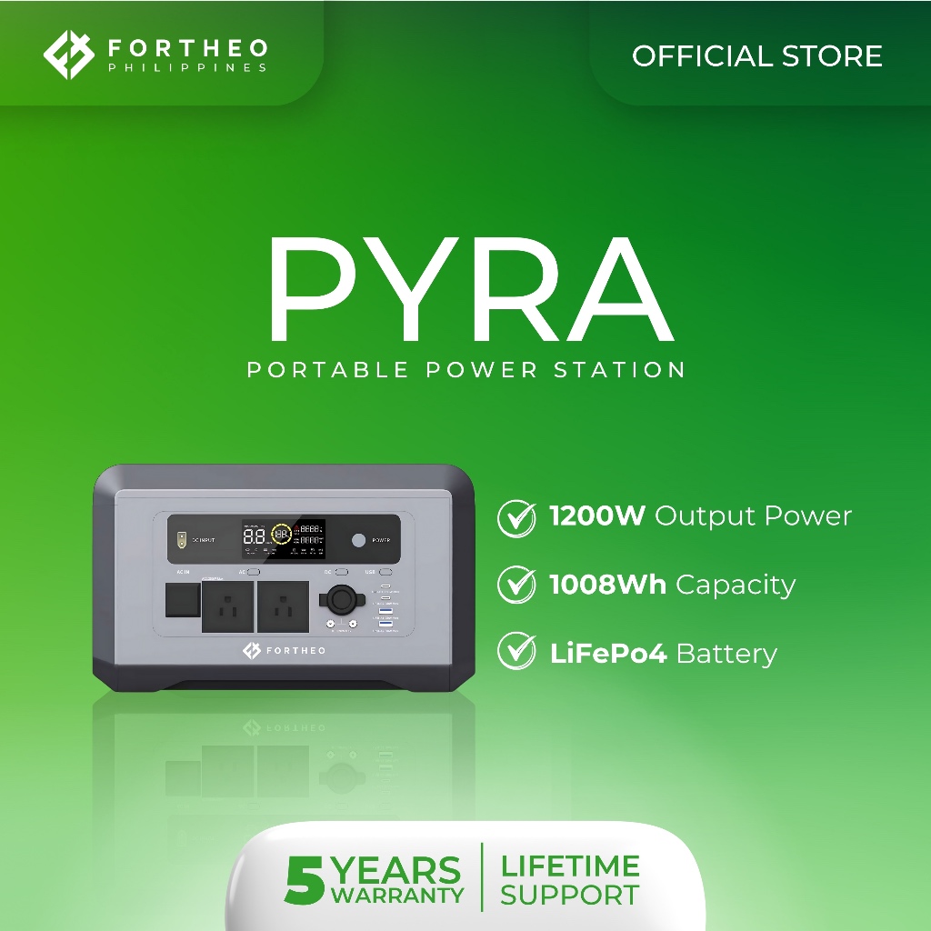 Fortheo PYRA 1200W 1008Wh – WFH Backup & Small Appliances | UPS Ready ...