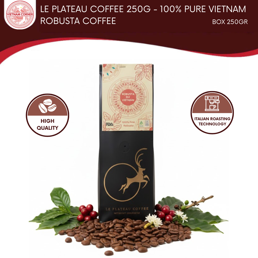 Mang Den Coffee, 100% pure Robusta coffee beans, Du Vietnam Robusta ...