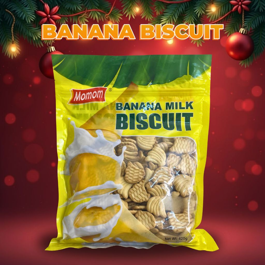 Momom Food 500 Grams Milky Banana Crisp Biscuit Snack Perfect for ...
