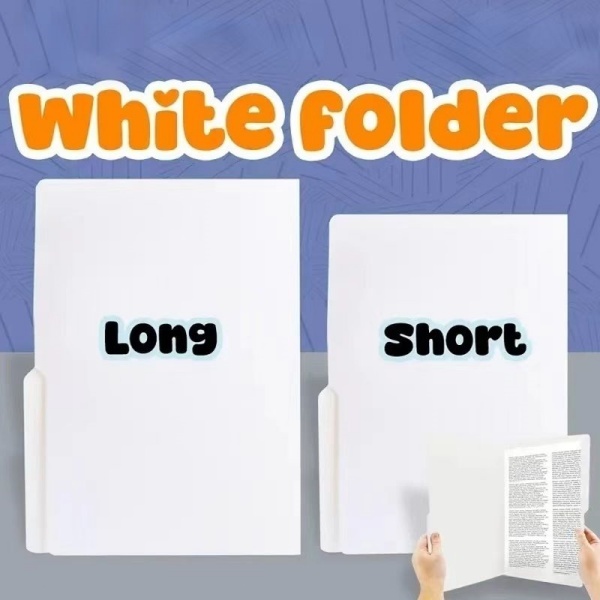 100 Pcs Of White Document Folders Standard Letter Size Portable File ...