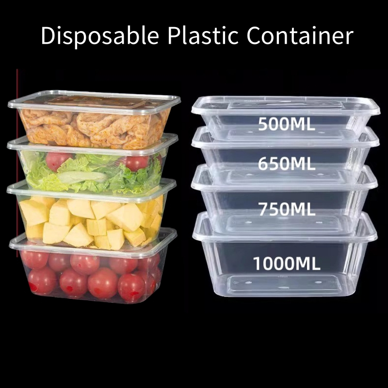 Microwaveable disposable food container 10pcs Disposable Plastic ...