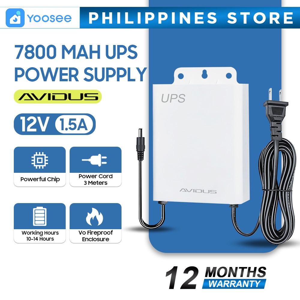 AVIDUS 12V 1.5A True 7800mAh Mini UPS Battery Backup for WiFi Router ...