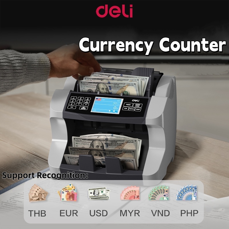Deli Automatic Bill Counting Machine Multi-currency Recognition Money ...