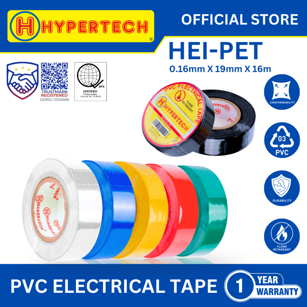 Hypertech PVC Electrical Tape - Six Colors - Flame Retardant - PER ...