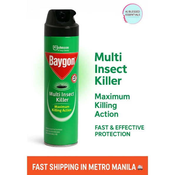Baygon Multi Insect Killer Solvent-Based 500ml | Fast Home Protection ...