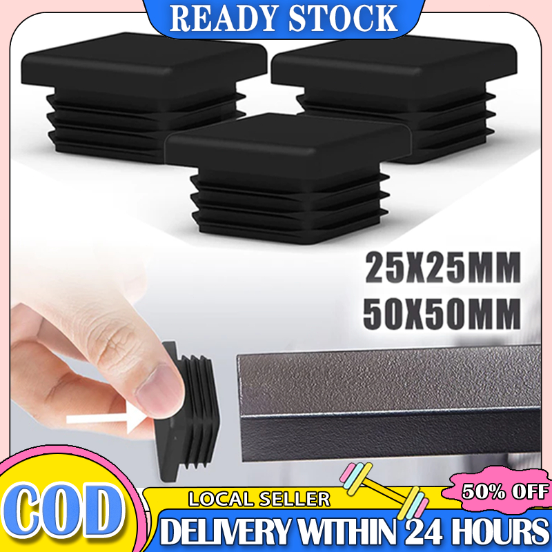 50Pcs Table leg pad Square Chair Leg Caps Plastic Square Tube ...