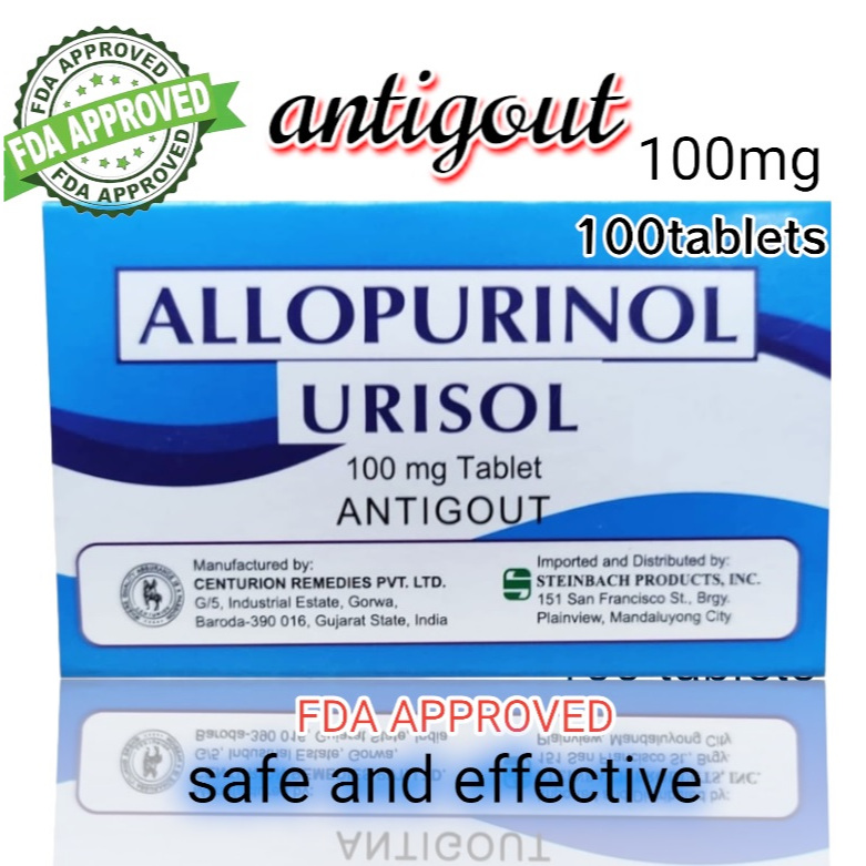 Urisol Allopurinol100 bone vitamins 100mg 100 tablets | Shopee Philippines