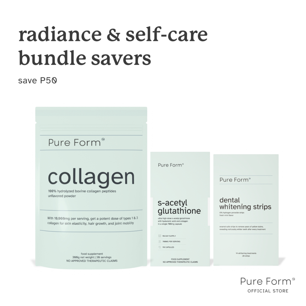 Pure Form Collagen + S-Acetyl Glutathione + Dental Whitening Strips ...