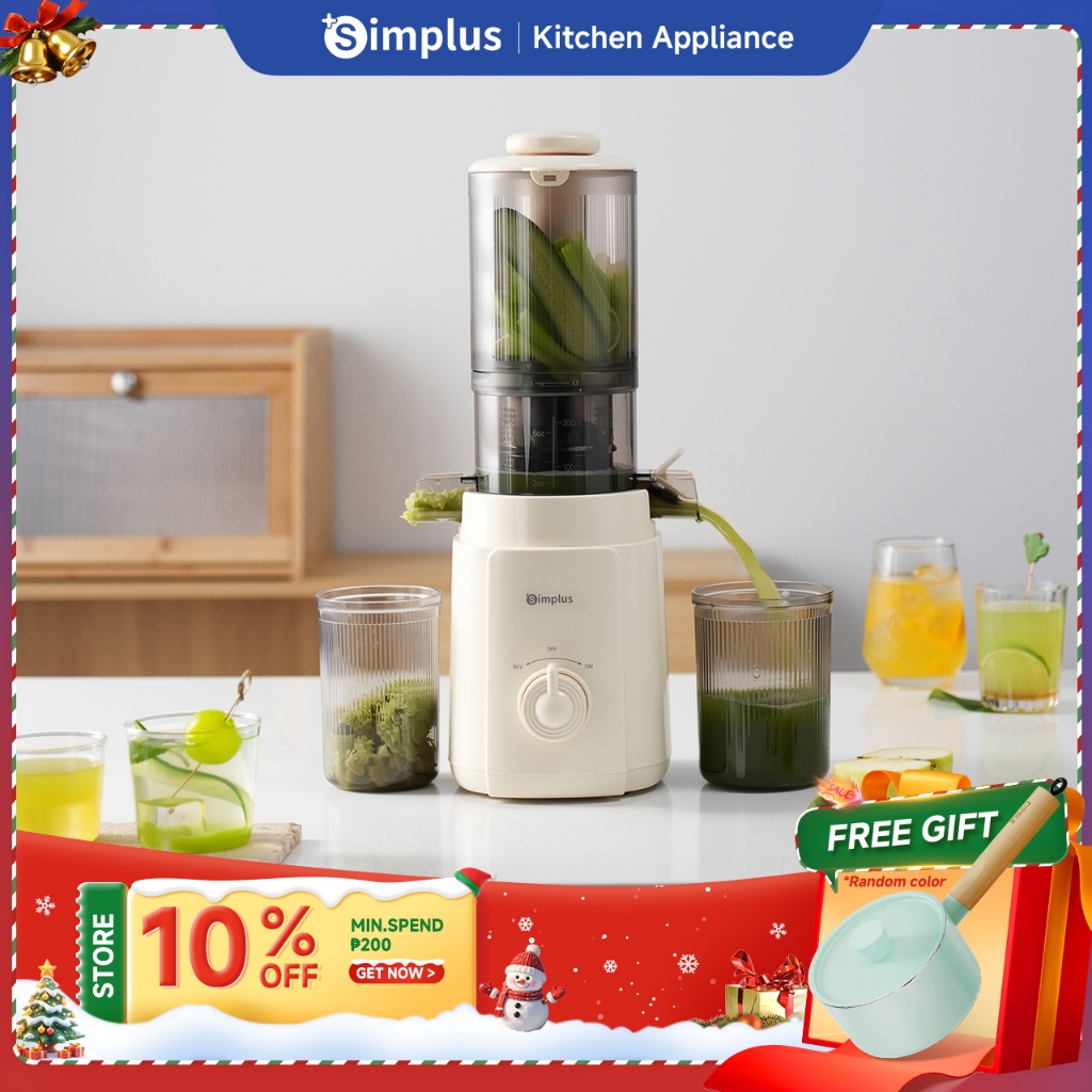 INSSA x Simplus Cold Press Juicer Slow Juicer 113mm Wide Feed Chute ...
