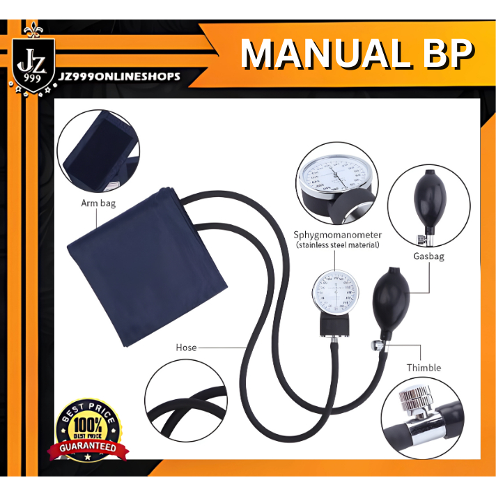 Aneroid Manual BP Monitor He-art Rate Sphygmomano-meter Set with Ste ...
