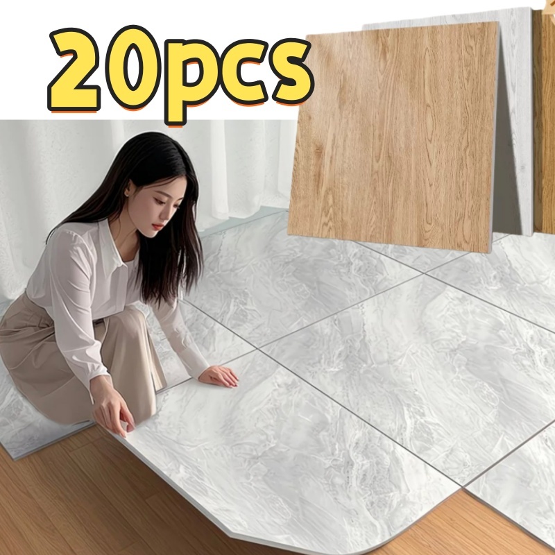 20pcs 60x60cm Marble Wallpaper Vinyl Tiles For Kitchen Venyl Tiles ...