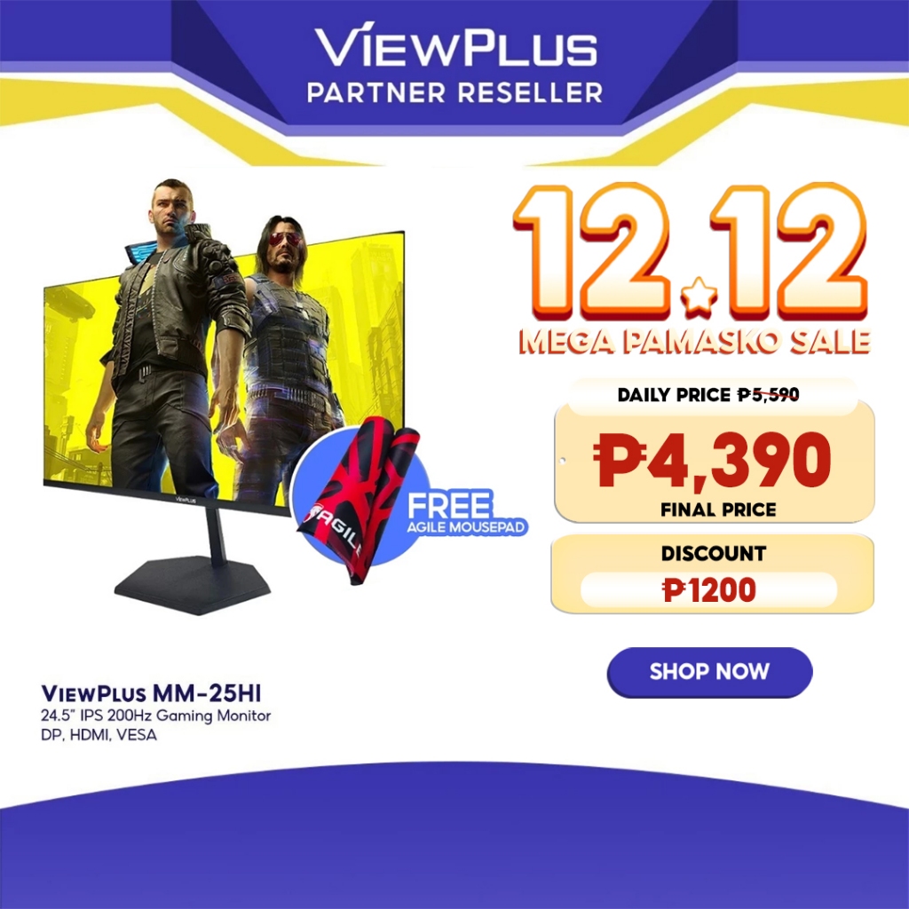 Viewplus MM-25HI, 24.5” IPS 200Hz Gaming Monitor DP, HDMI, VESA ...