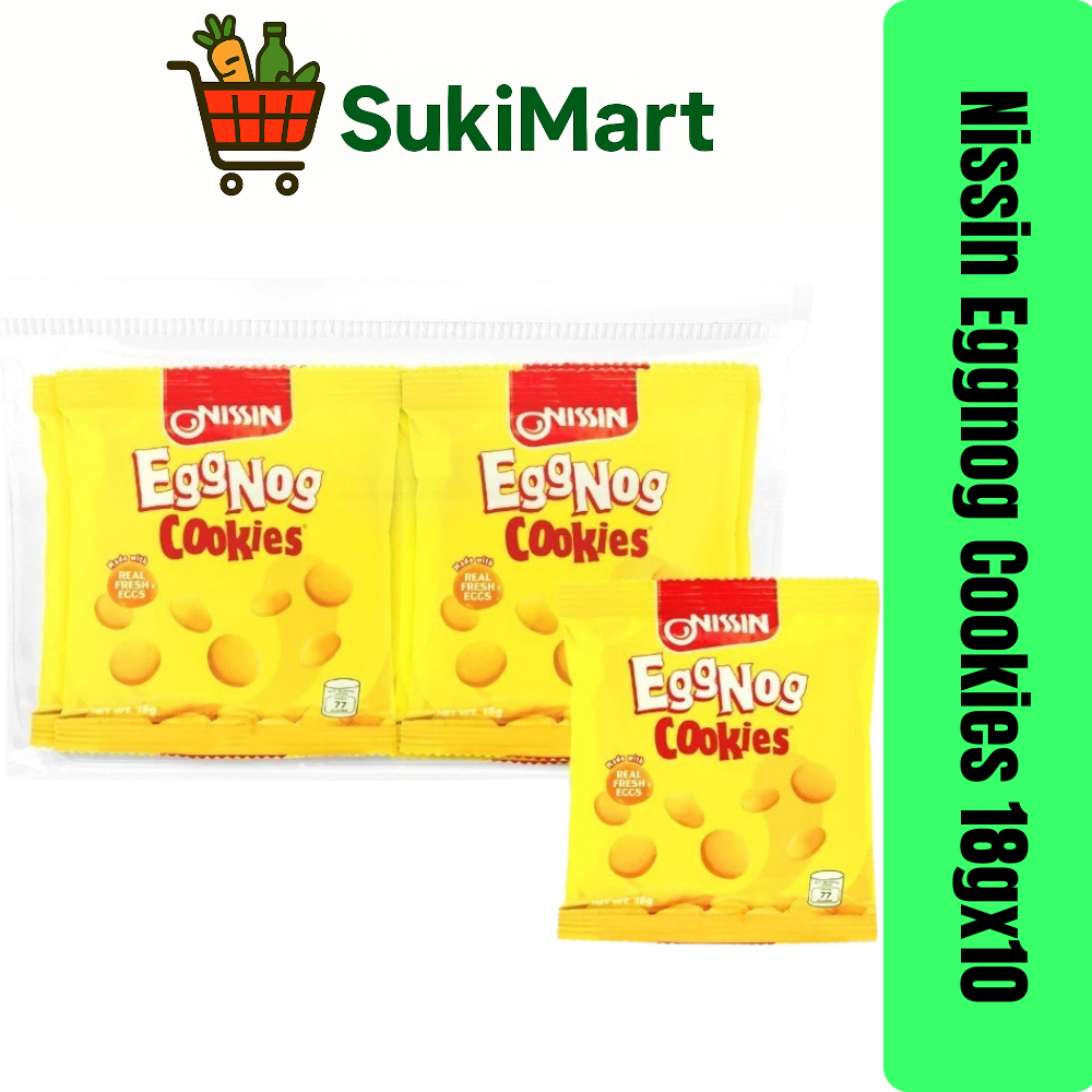 Nissin Eggnog Cookies 18gx10 | Shopee Philippines
