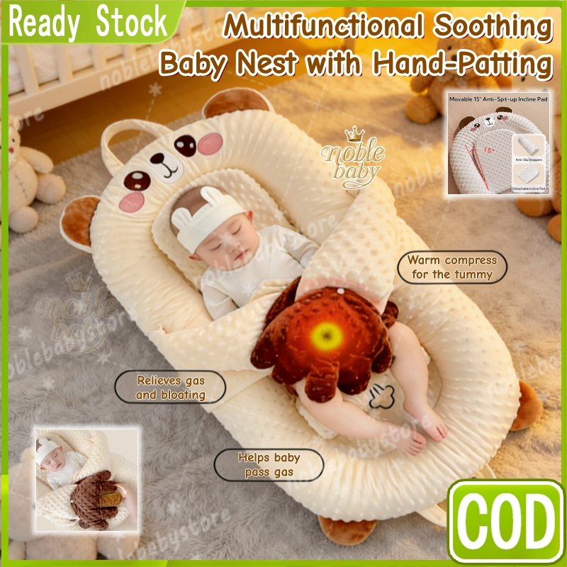 Baby Nest Set Bedside Crib Bedding - 3-in-1 Anti-Startle Soothing ...
