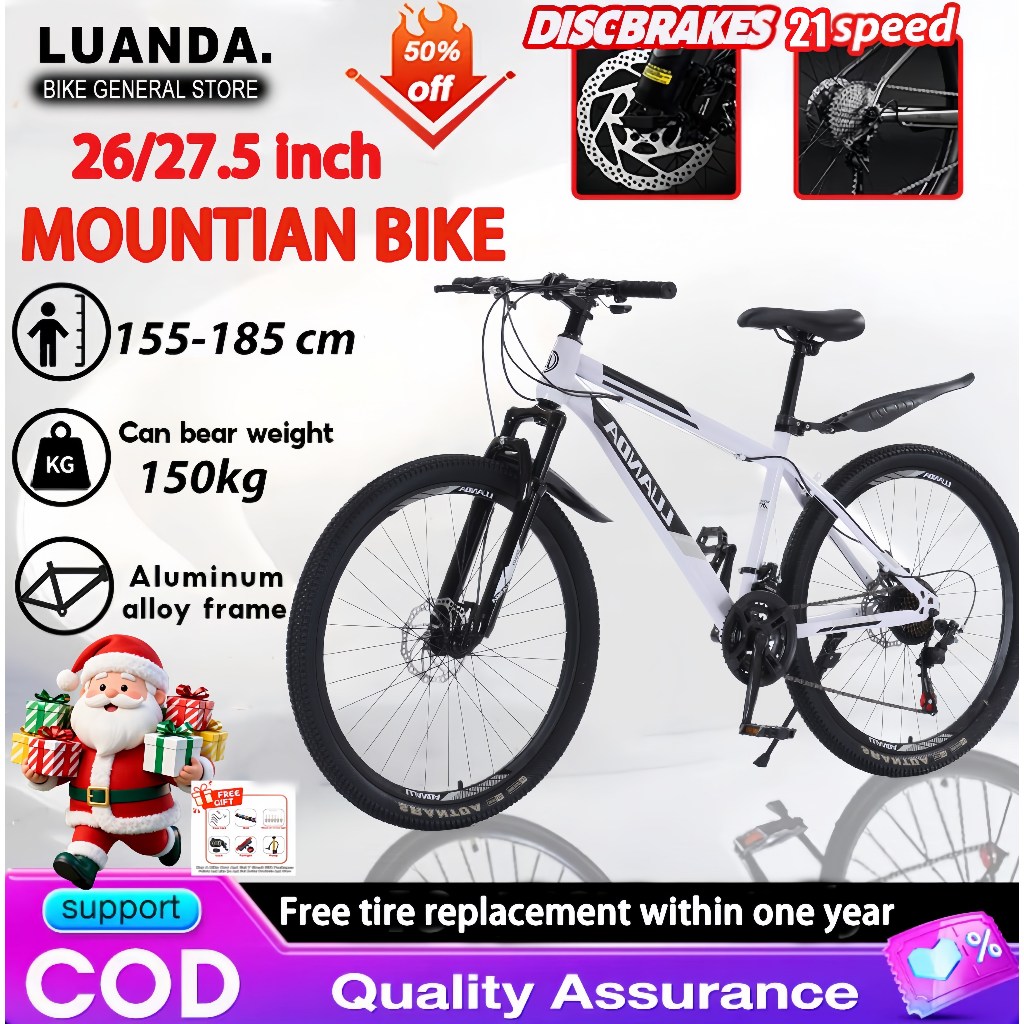 LUANDA Mountain Bike 26/27.5-inch Fixie bike Alloy Frame Adults ...