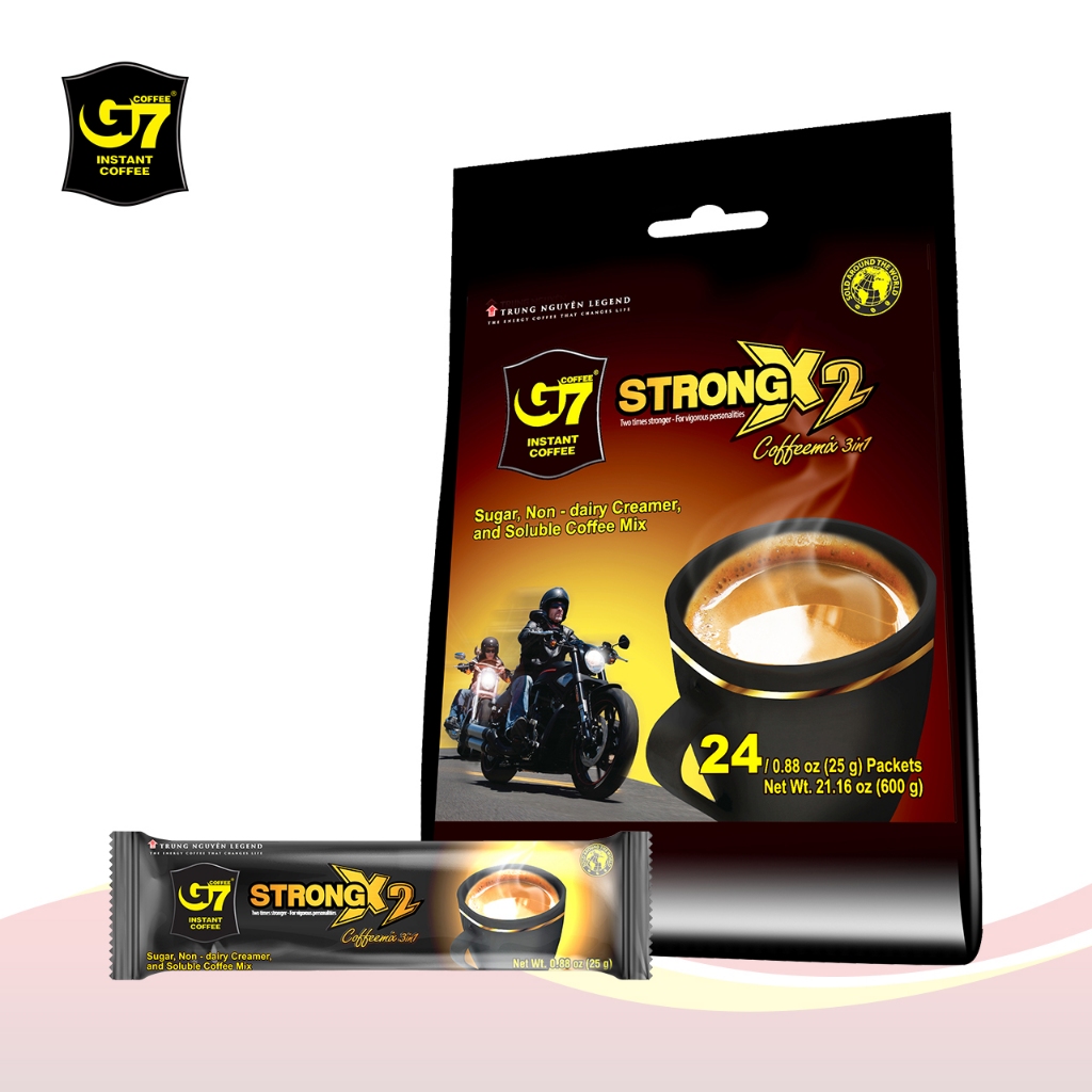 Trung Nguyen G7 StrongX2 3-in-1 Instant Coffee (Bag of 24 sachets ...
