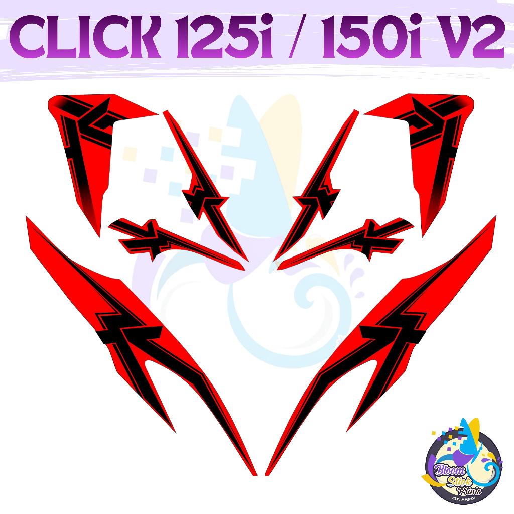 HONDA CLICK V2 LINE ART INDO DESIGN DECALS | Shopee Philippines