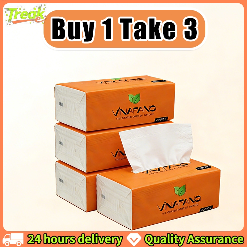 1/2/3/4Pcs Orange Interfolded Paper Towel Multi-Purpose Kitchen Toilet ...