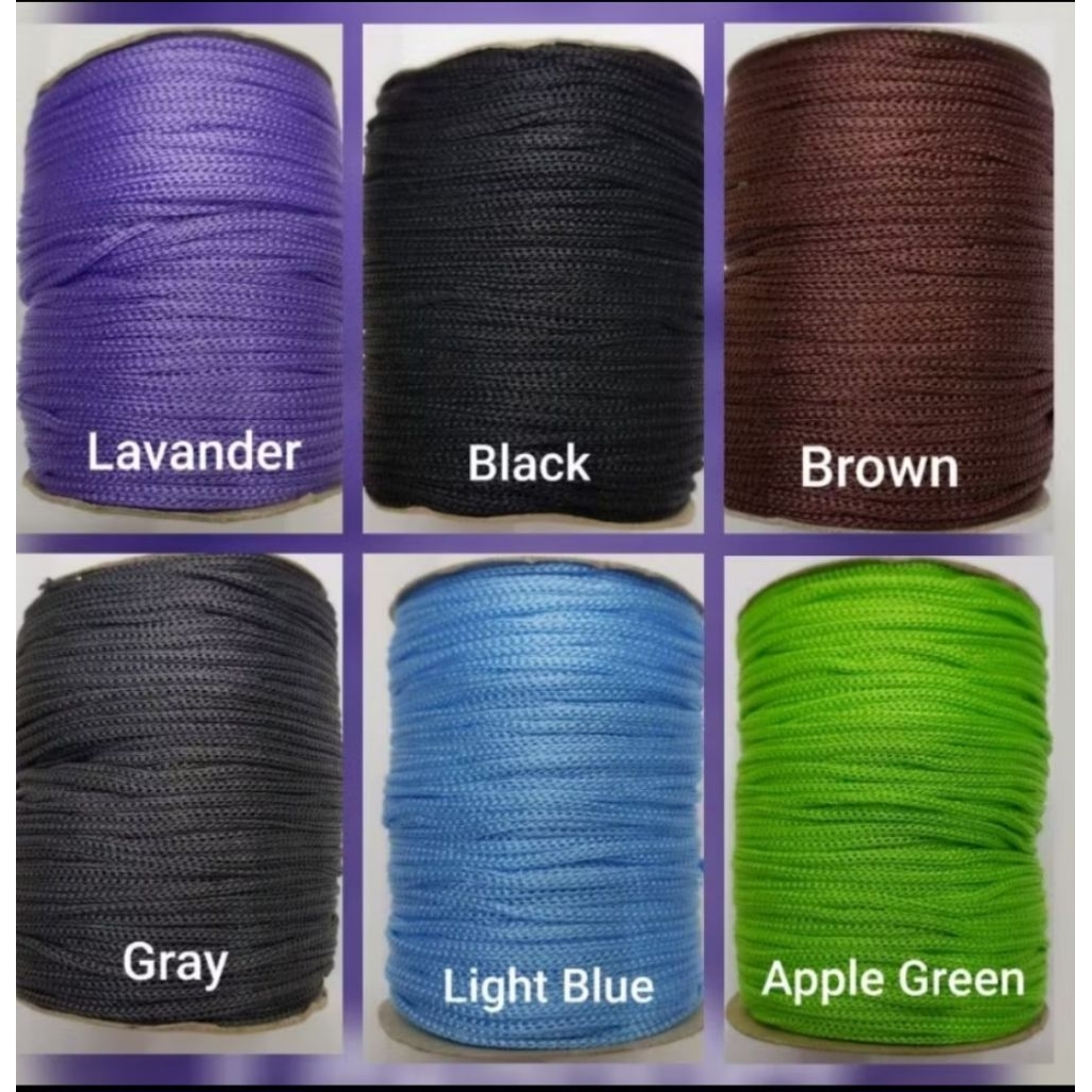 (NEW) TINY (2mm) CORD/ NYLON CORD / YARN CORD x144yards/roll | Shopee ...