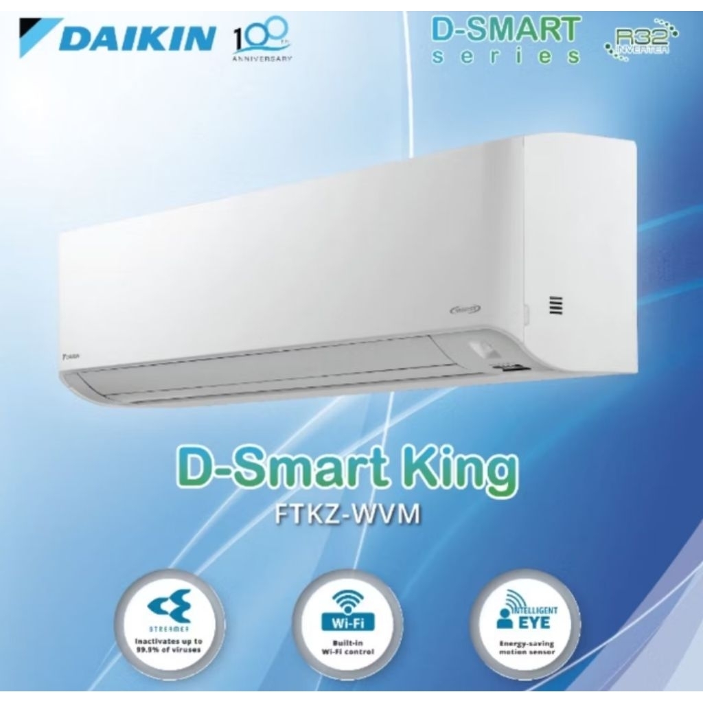 DAIKIN D SMART KING FTKZ-WVM 2025model with built in Wi-Fi 1HP to 3HP ...