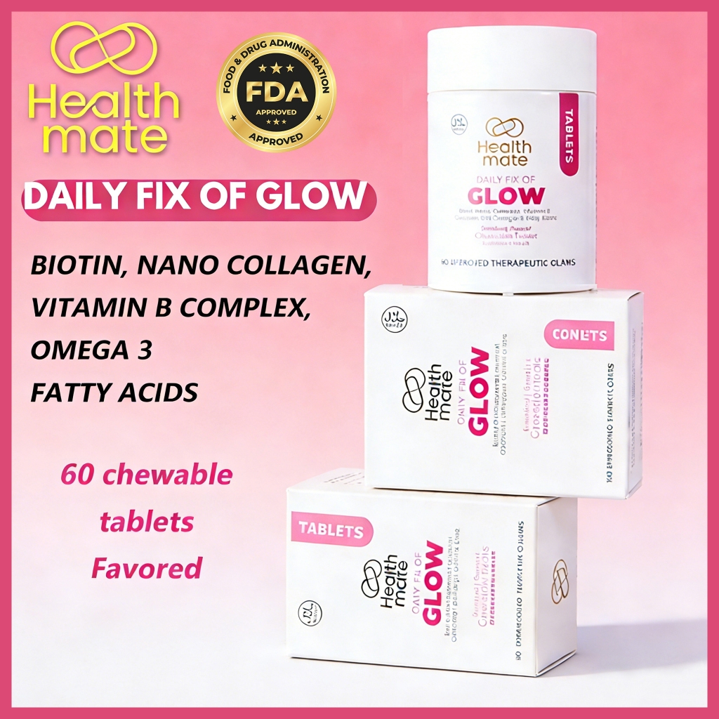 Healthmate GLOW Collagen Multivitamin Complex and Omega Strawberry ...