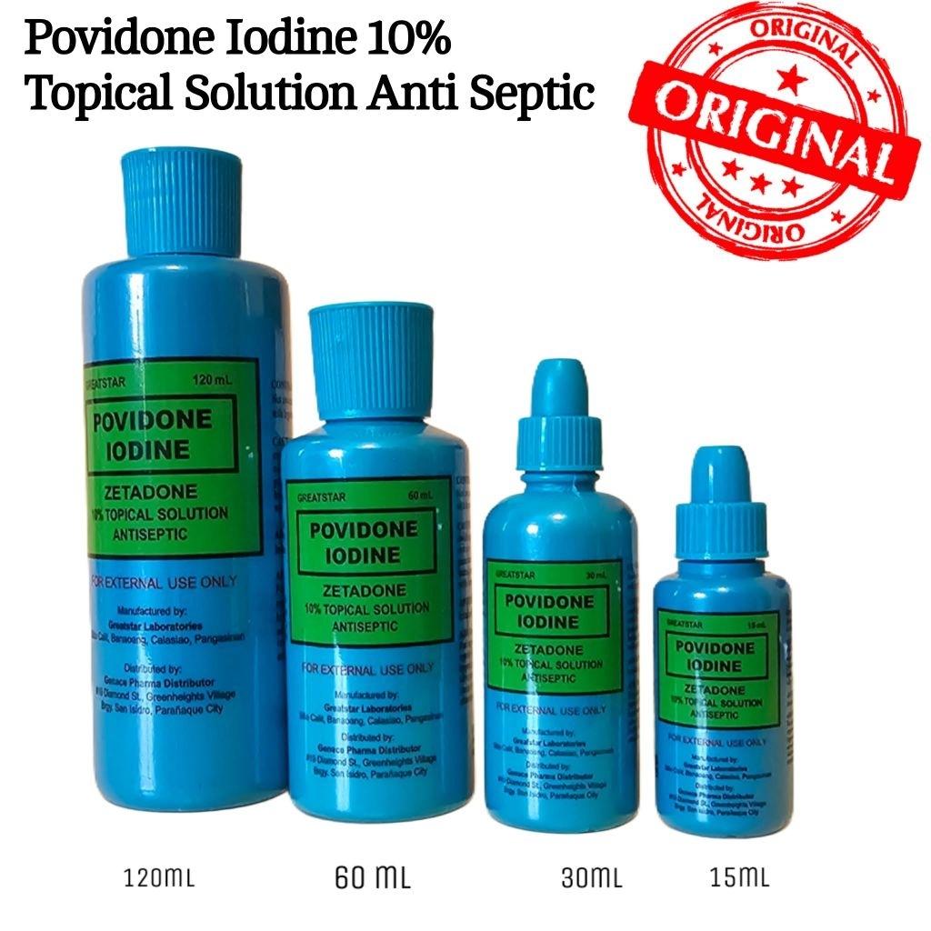 Povidone Iodine 10% Anti Septic Topical Solution (all Sizes Available ...